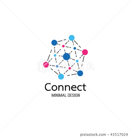 Abstract network connection. icon logo design - Stock Illustration ...