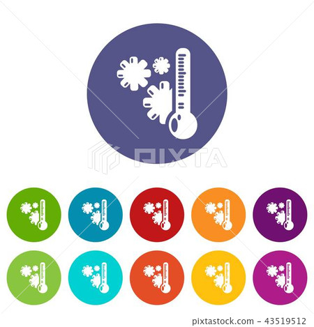 Cold icons set vector color - Stock Illustration [43519512] - PIXTA