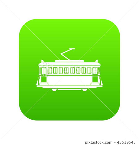 Tram icon green vector - Stock Illustration [43519543] - PIXTA