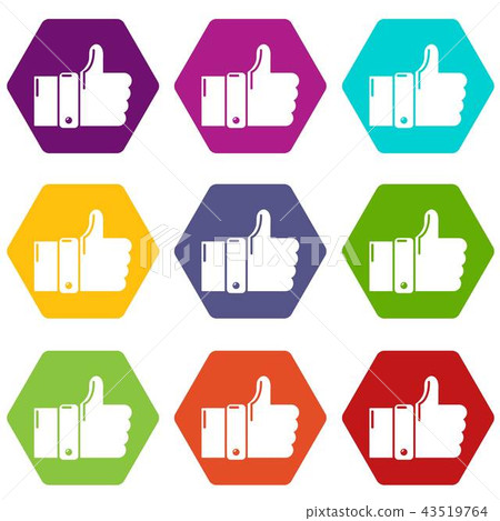 Modern like icons set 9 vector - Stock Illustration [43519764] - PIXTA