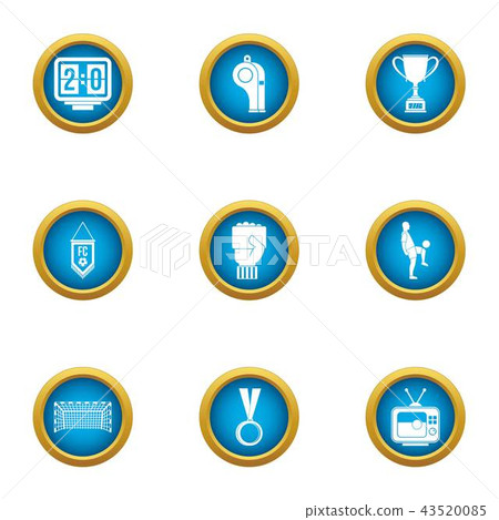 Arbitrator icons set, flat style - Stock Illustration [43520085] - PIXTA
