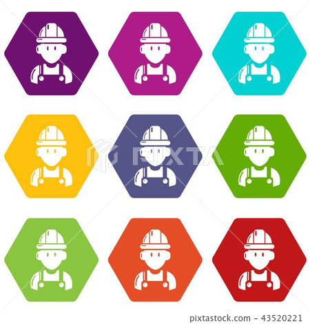 Builder icons set 9 vector - Stock Illustration [43520221] - PIXTA