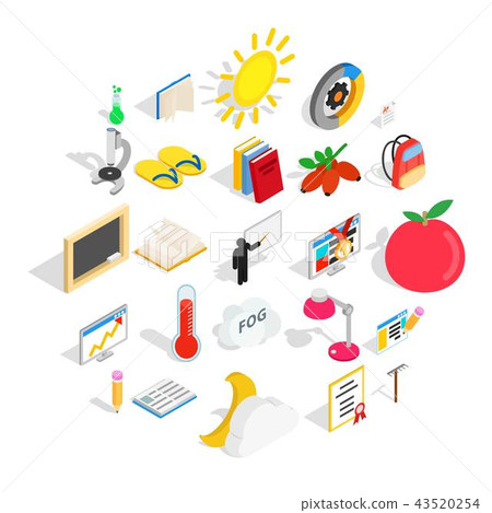 Era icons set, isometric style - Stock Illustration [43520254] - PIXTA