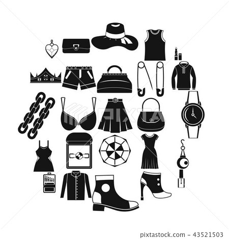 Possessions icons set, simple style - Stock Illustration [43521503] - PIXTA