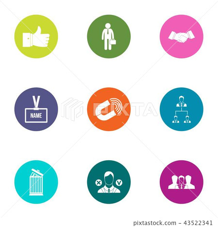 Press icons set, flat style - Stock Illustration [43522341] - PIXTA