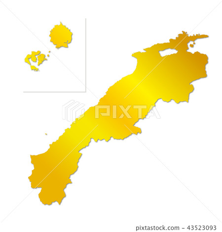 Shimane Prefecture Map - Stock Illustration [43523093] - PIXTA