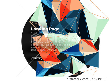 Vector 3d triangle abstract background,...-插圖素材 [43549559] - PIXTA圖庫