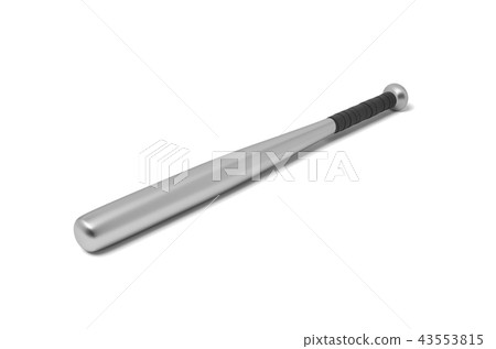 3d rendering of a single metal baseball bat... - Stock Illustration ...