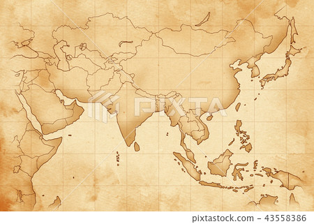Hand drawn map old map texture - Stock Illustration [43558386] - PIXTA