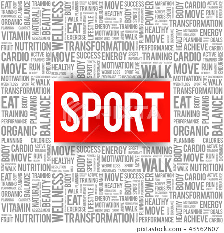 SPORT word cloud background - Stock Illustration [43562607] - PIXTA