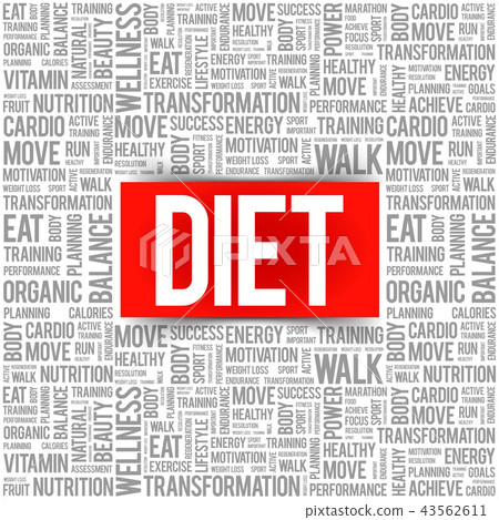 Diet word cloud collage-插圖素材 [43562611] - PIXTA圖庫