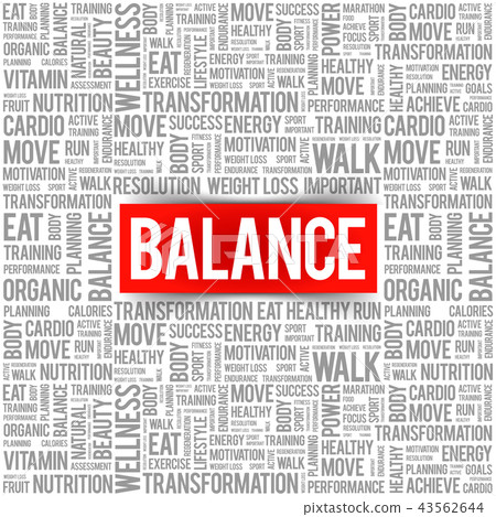 BALANCE word cloud, fitness - Stock Illustration [43562644] - PIXTA