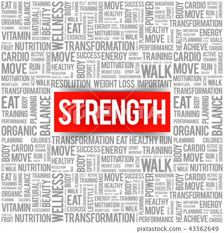 Strength word cloud collage - Stock Illustration [43562649] - PIXTA