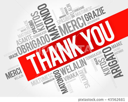 Thank You Word Cloud background - Stock Illustration [43562681] - PIXTA
