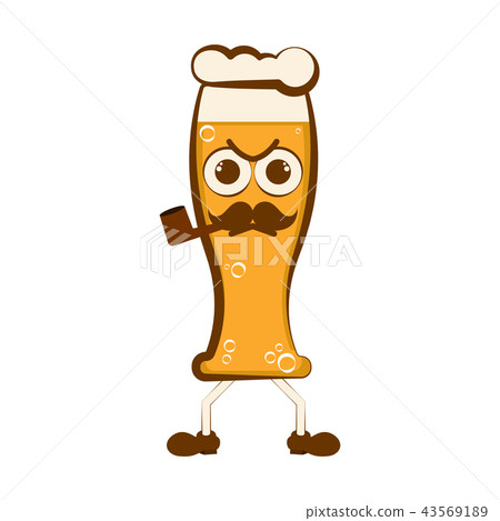 Vintage angry beer cartoon character - Stock Illustration [43569189 ...