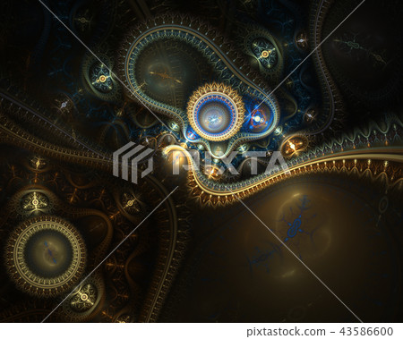 Steampunk. Time machine. Futuristic engine. - Stock Illustration ...