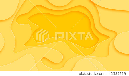 Shades of yellow background are cut from paper. - Stock Illustration ...