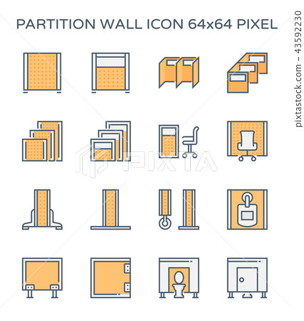 partition wall icon - Stock Illustration [43592230] - PIXTA