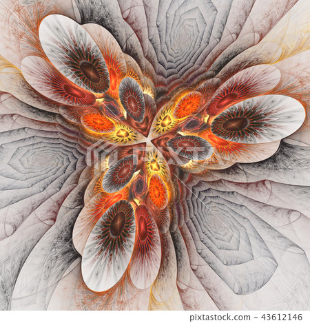 Crazy abstract shapes with kaleidoscopical pattern - Stock Illustration ...