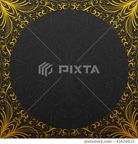 Frame with traditional floral ornament - Stock Illustration [43626615 ...
