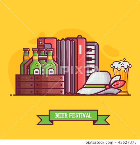 Oktoberfest Beer Festival Symbols - Stock Illustration [43627375] - PIXTA