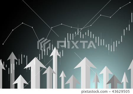 Arrow rising graph background - Stock Illustration [43629505] - PIXTA