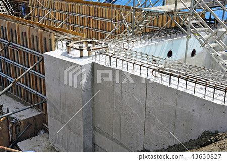 Formwork work: Before concreting and after... - Stock Photo [43630827 ...