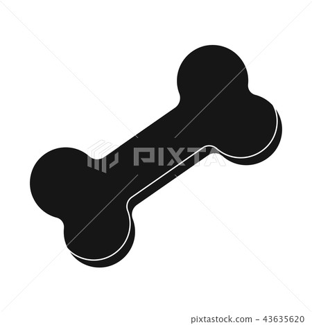 Bone vector icon in black style for web - Stock Illustration [43635620 ...