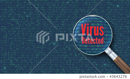 Virus detected. Scanning and identifying a - Stock Illustration ...