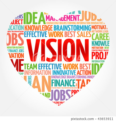 VISION heart word cloud collage-插圖素材 [43653911] - PIXTA圖庫