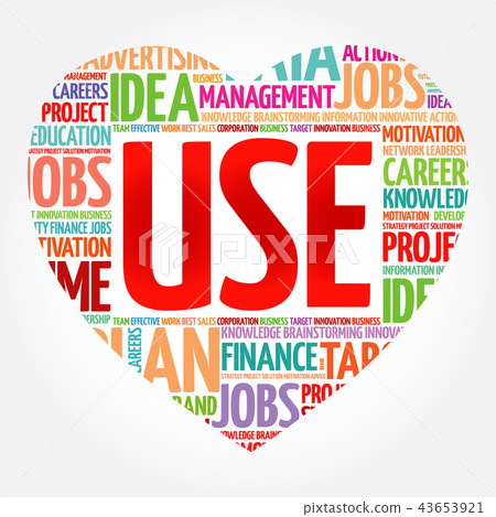 USE heart word cloud collage - Stock Illustration [43653921] - PIXTA