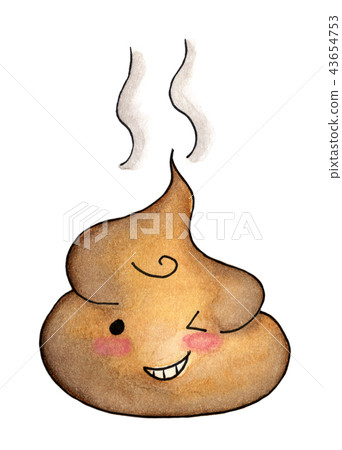 Smiling Poop Cartoon isolated on white background - Stock Illustration ...