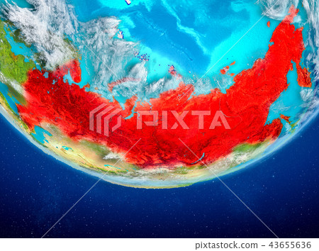Russia on globe from space - Stock Illustration [43655636] - PIXTA
