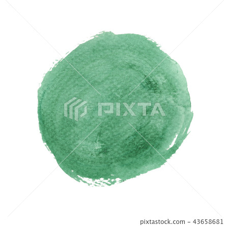 Green watercolor circle - Stock Illustration [43658681] - PIXTA