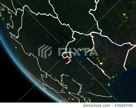 Satellite view of Burundi at night - Stock Illustration [43660506] - PIXTA