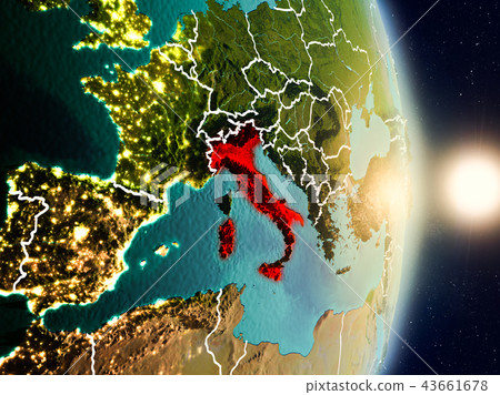 Italy during sunrise - Stock Illustration [43661678] - PIXTA