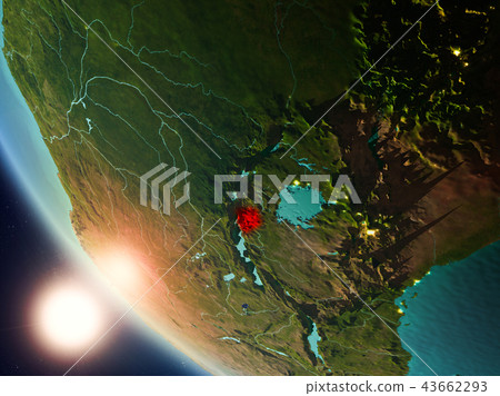 Burundi during sunset on Earth - Stock Illustration [43662293] - PIXTA