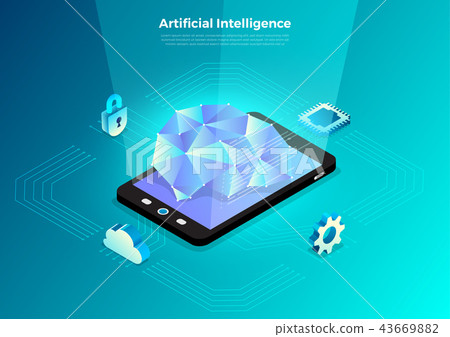 Isometric artificial intelligence AI - Stock Illustration [43669882 ...