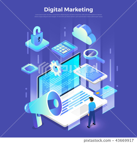 Isometric Digital Marketing - Stock Illustration [43669917] - PIXTA