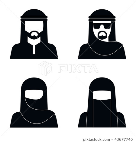 Middle Eastern people avatar - Stock Illustration [43677740] - PIXTA