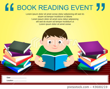 Book Reading Event Advertising Poster - Stock Illustration [43680219 ...