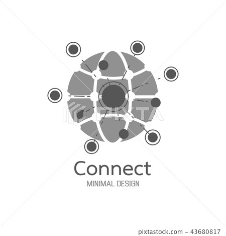 Abstract network connection. icon logo design - Stock Illustration ...