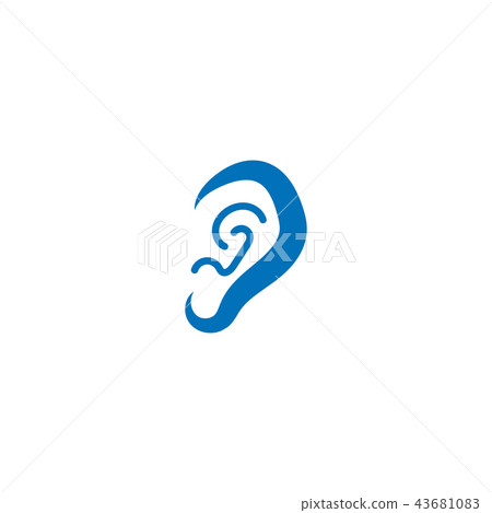 Simple ear logo icon vector template - Stock Illustration [43681083 ...