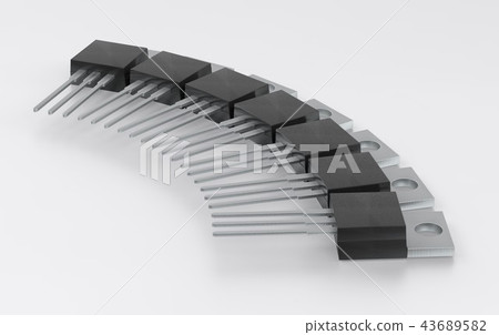 Isolated TO-220 MOSFET electronic package set... - Stock Illustration ...