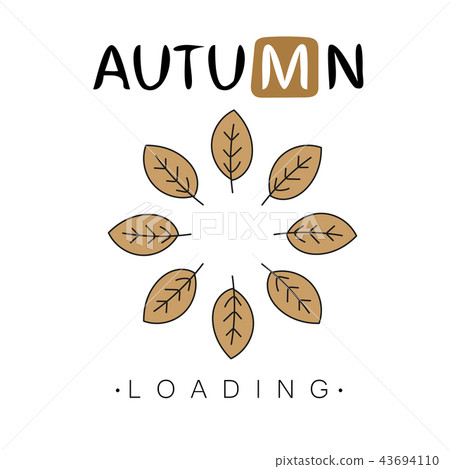 Autumn loading. Autumn begins creative concept.... - Stock Illustration ...