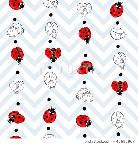 Ladybug seamless pattern, texture background. - Stock Illustration ...