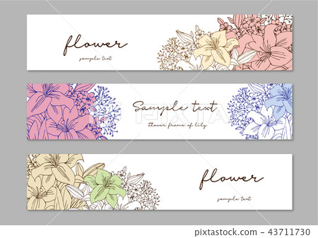 Lily banner set - Stock Illustration [43711730] - PIXTA