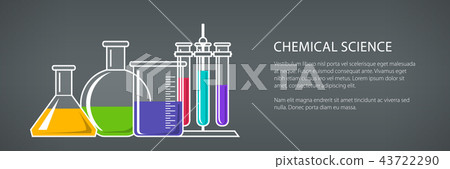 Beakers and Test-tube, Banner-插圖素材 [43722290] - PIXTA圖庫