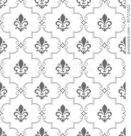 Damask seamless pattern. Royal wallpaper. - Stock Illustration ...