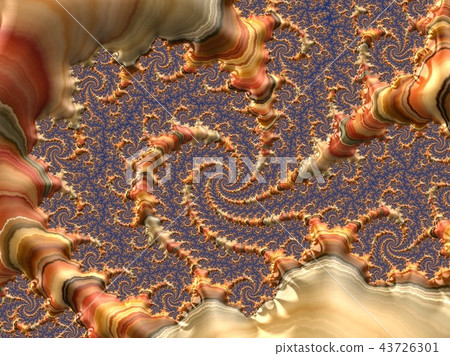 Fractal a never-ending pattern. Abstract Computer - Stock Illustration ...